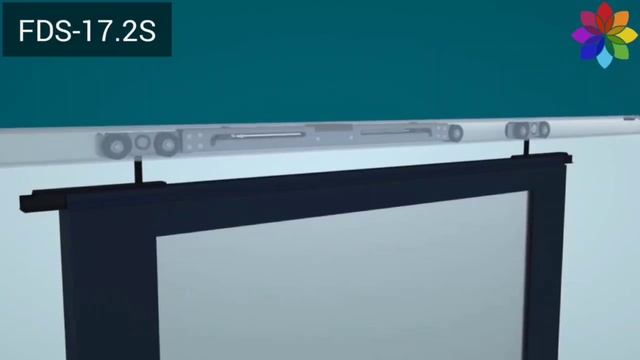 Раздвижная система синхронизированная для двух дверей цвет черный FDS-17.2S