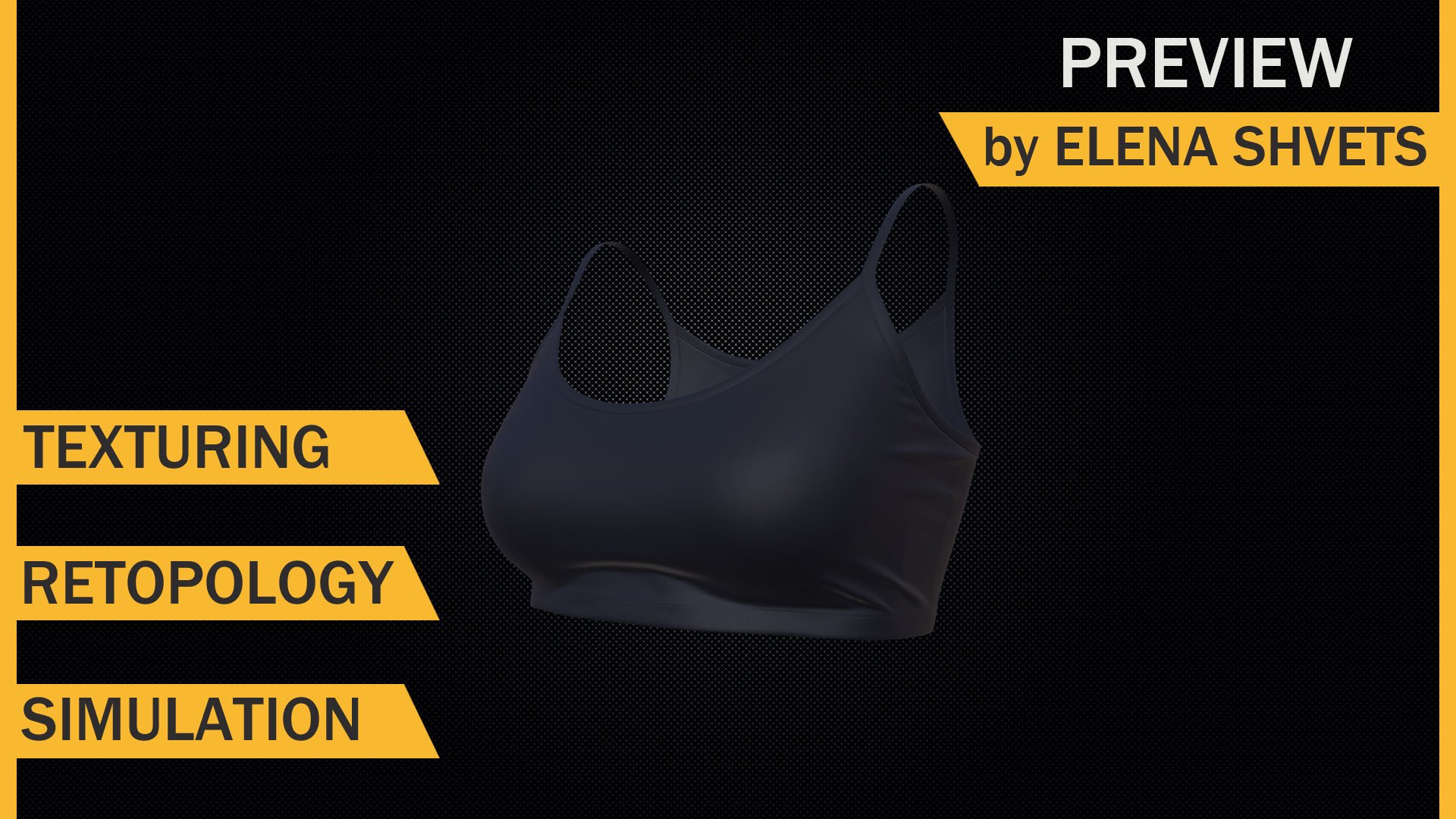 3D модель Топ спортивный (3D model Top Project). Marvelous Designer Project.