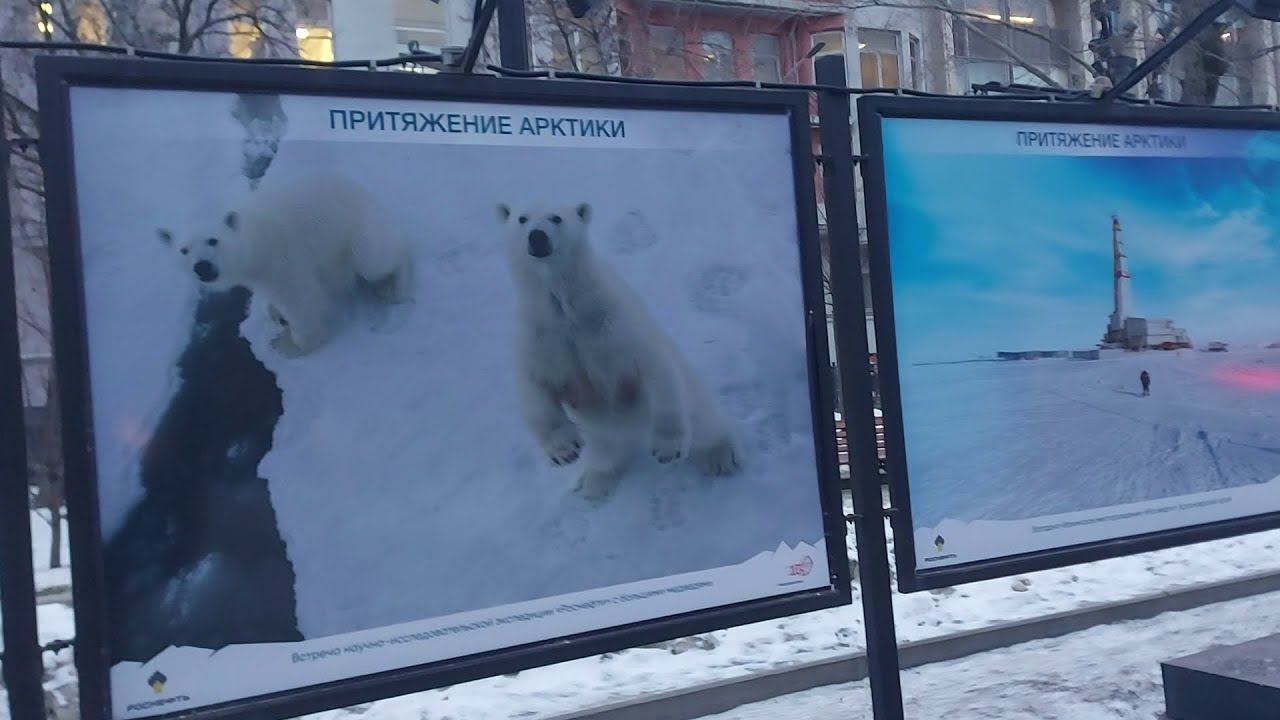 Выставка "Притяжение Арктики" на Тверском бульваре (10.02.23)