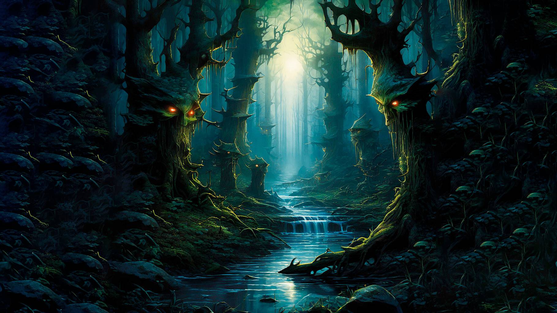 Заколдованный лес - Hard Rock/Heavy Metal by @neuroart_dm