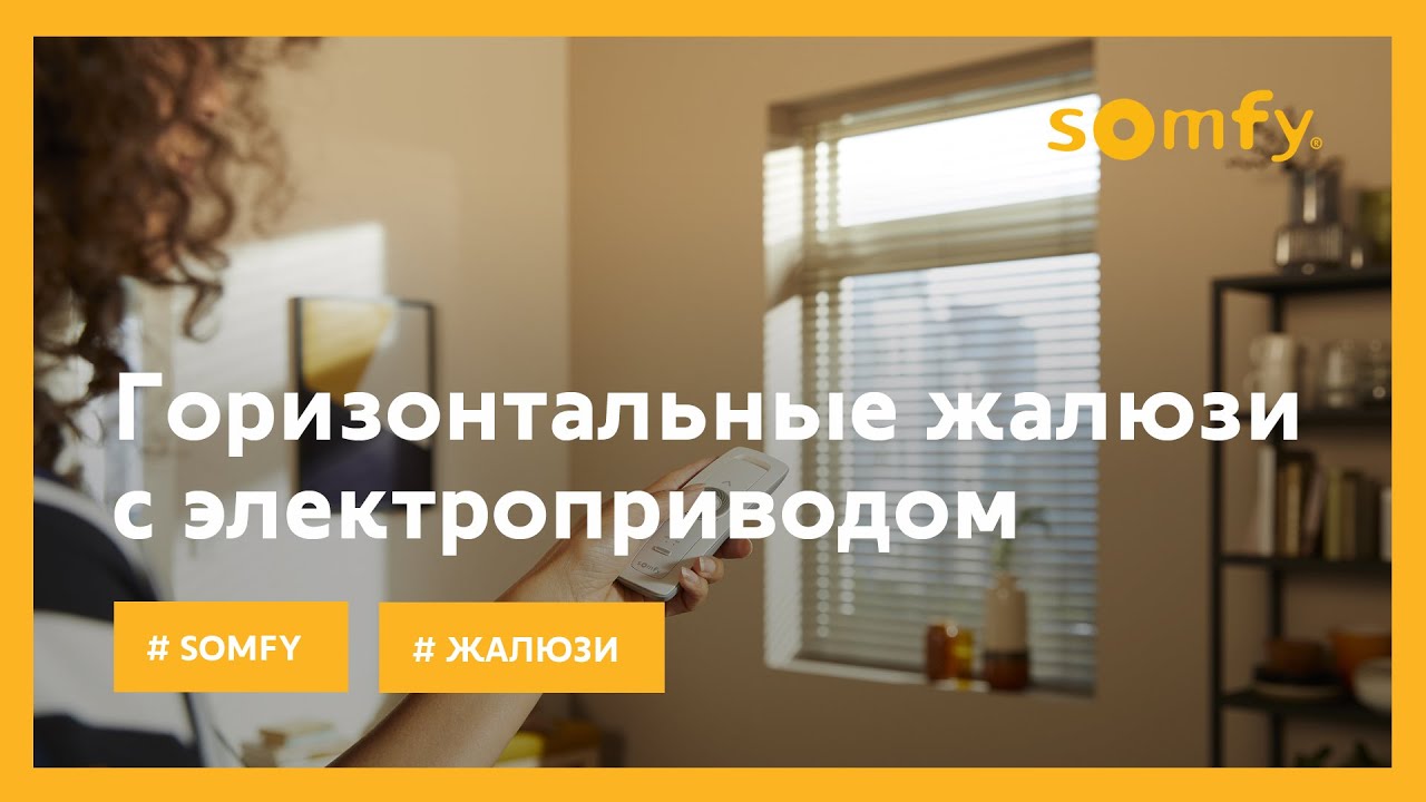 Автоматические горизонтальные жалюзи с электроприводами Somfy (12+)