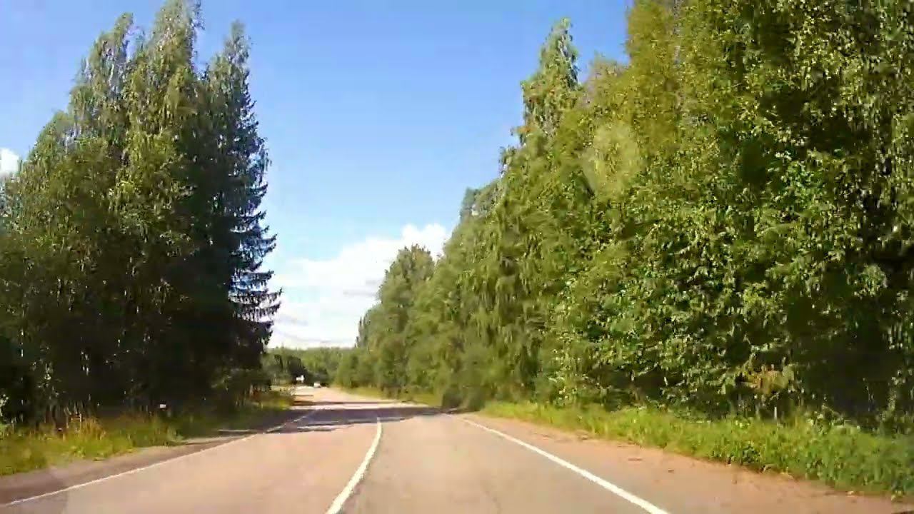 Релакс-видео. Путешествие на машине по  республике Карелия