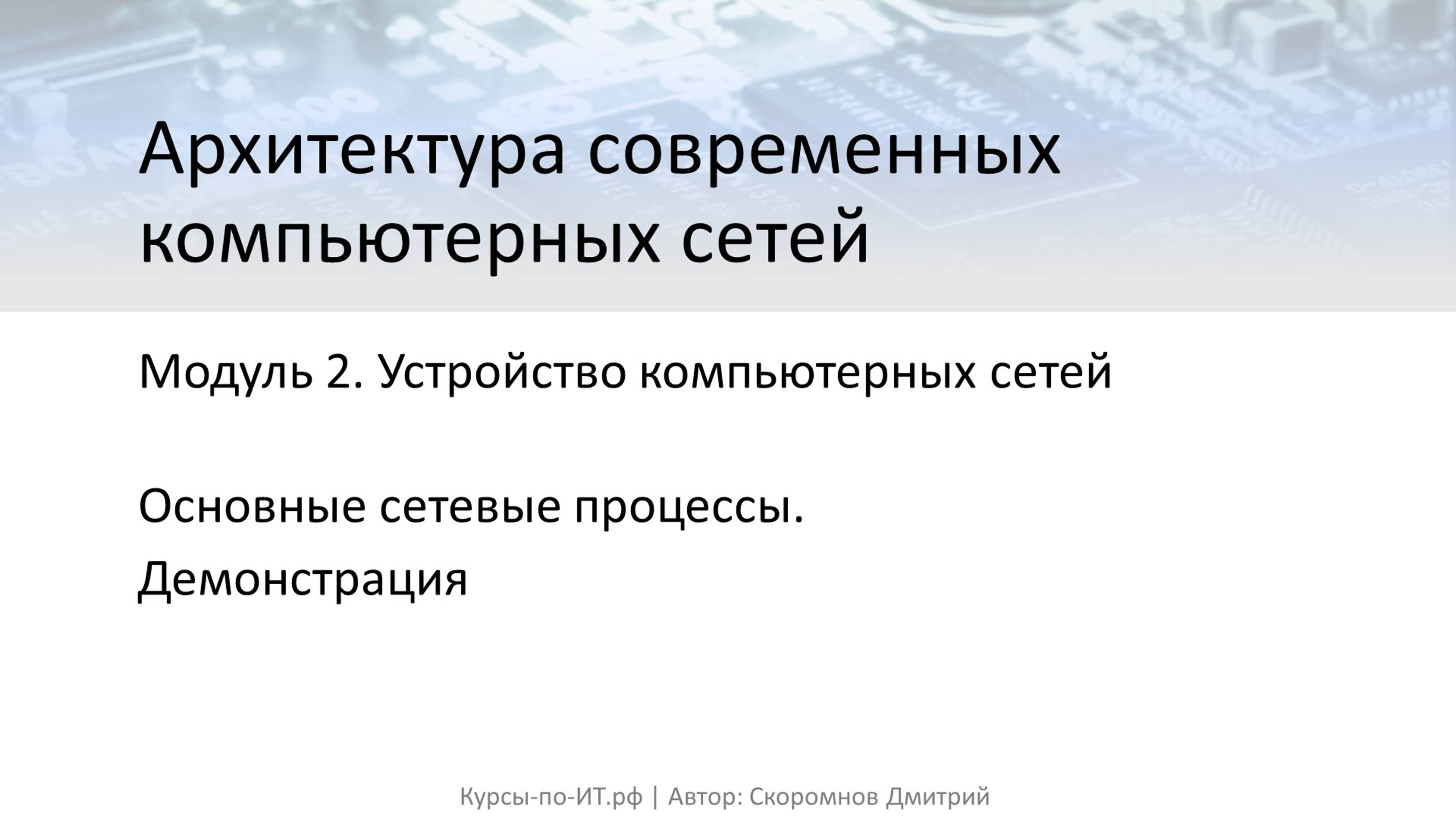 АСКС. Основные сетевые процессы