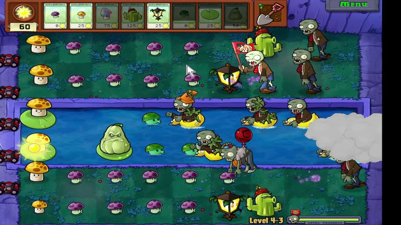 Plants vs  Zombies Растения против зомби PvZ ПвЗ  прохождение#4