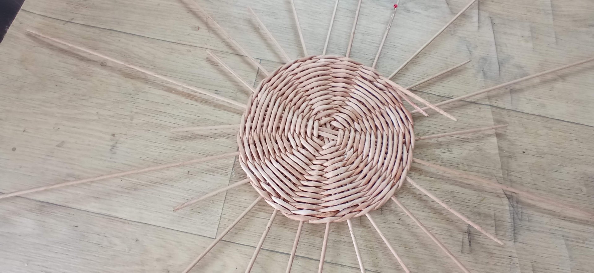 МК. Корзинка Вышивка из бумажной лозы. Дно. Часть 1. #141(1)