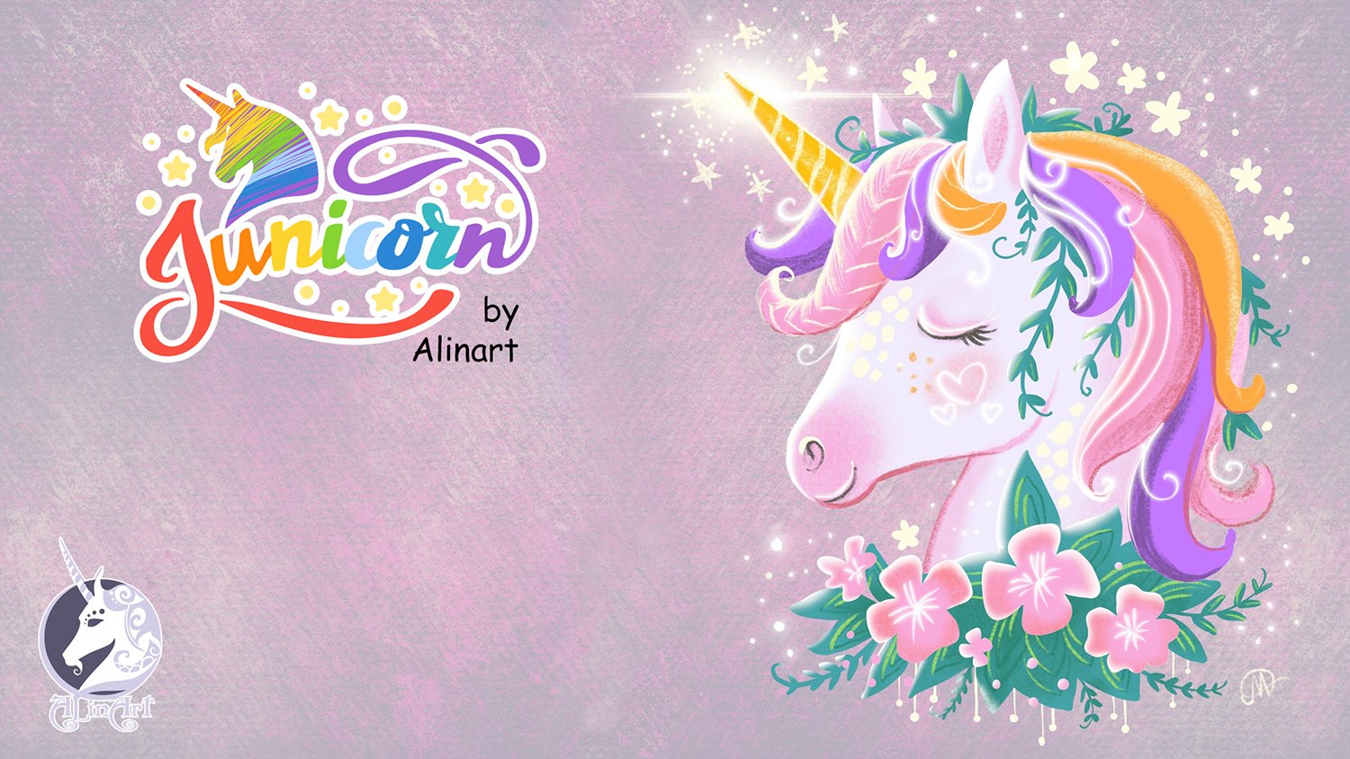 Junicorn №2  Артмарафон по рисованию единорогов.Быстрый поцесс рисования.