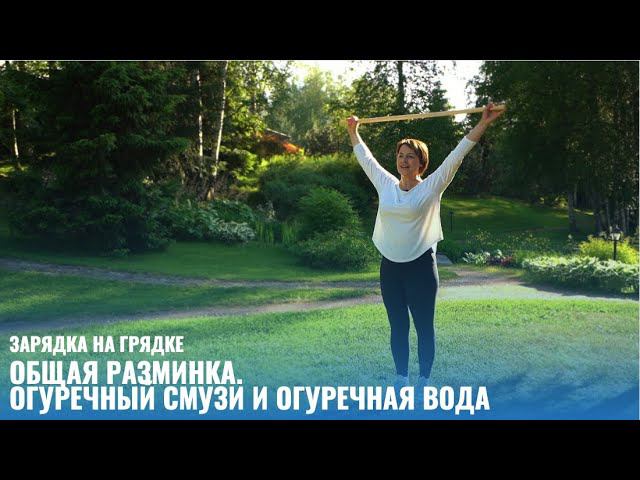 Общая разминка. Огуречный смузи и огуречная вода // Зарядка на грядке