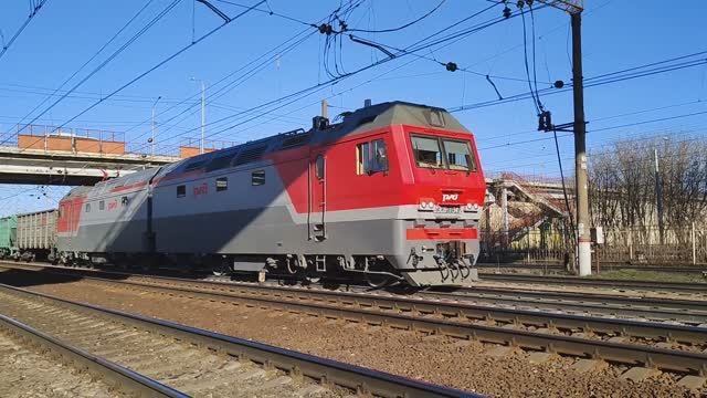 Новинка! 2ЭС6-1342 с грузовым поездом. Станция Орехово-Зуево