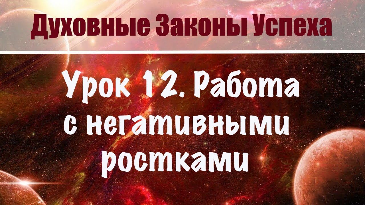 12. Трансформация негативных ростков. Духовные законы успеха. Онлайн курс
