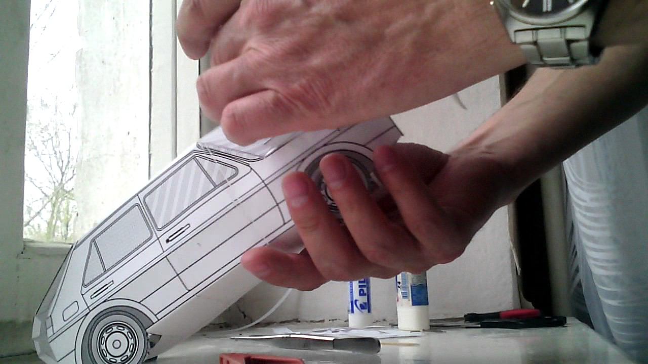 Модель фольксвагена из бумаги продолжение#5