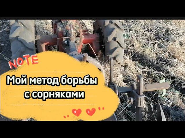 Вспахал. дисковал с мотоблоком. Мой метод борьбы с сорняками, если есть мотоблок.