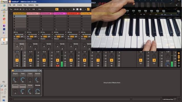 Oxygen MIDI. Настройка Faders(Слайдеры) клавиатуры в секвенсоре Ableton Live.