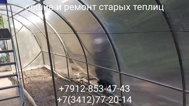 СНТ " Липки " Обшив и ремонт старых теплиц в г. Ижевске +7912-853-47-43 или +7(3412)77-20-14