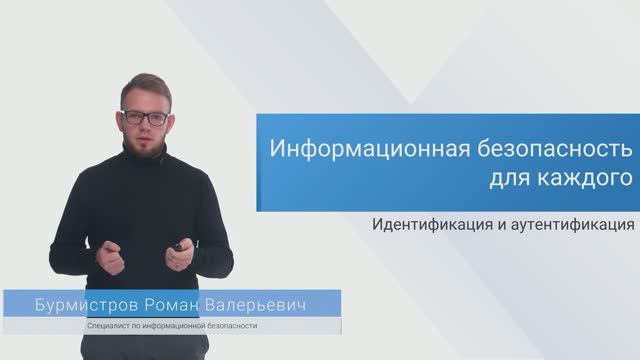 Информационная безопасность для каждого | Лекция 3 | Идентификация и аутентификация