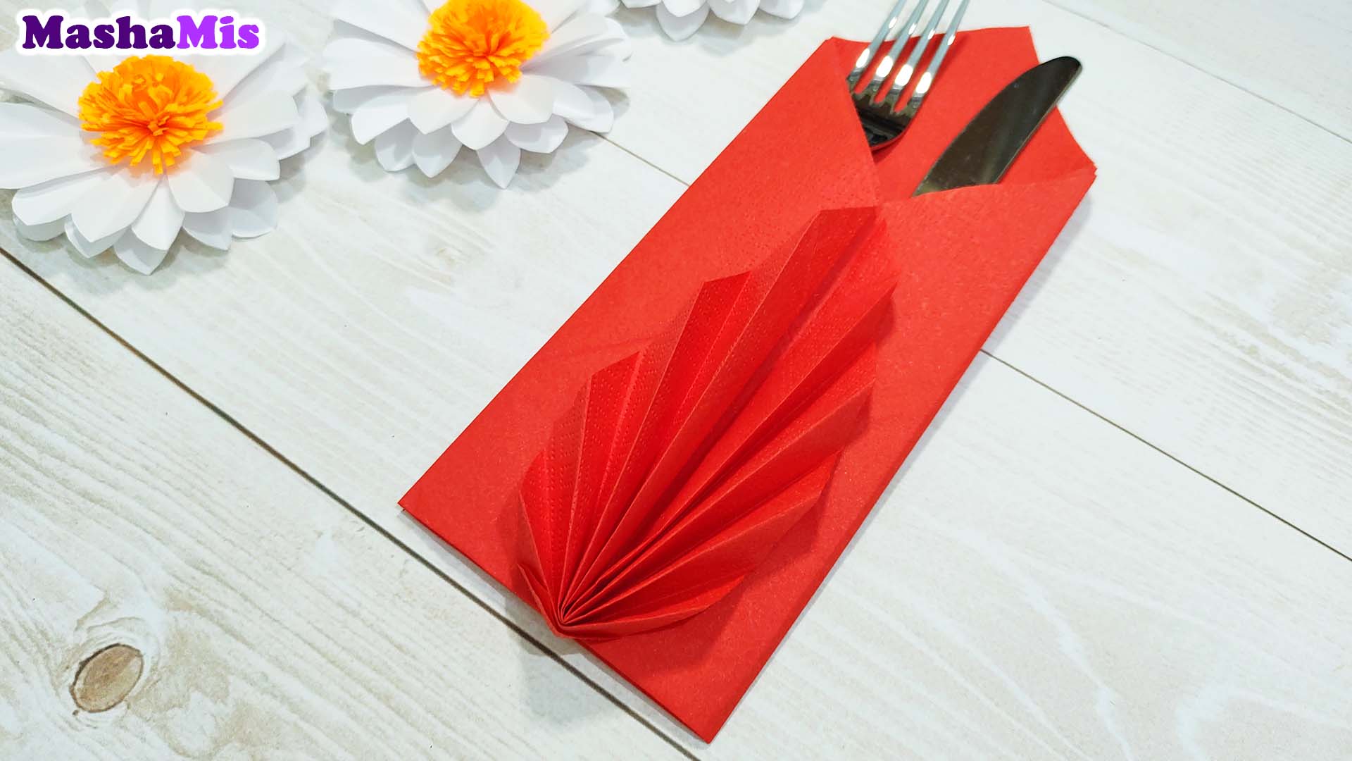 Как КРАСИВО сложить САЛФЕТКИ. Сервировка стола. Конверт из салфетки.