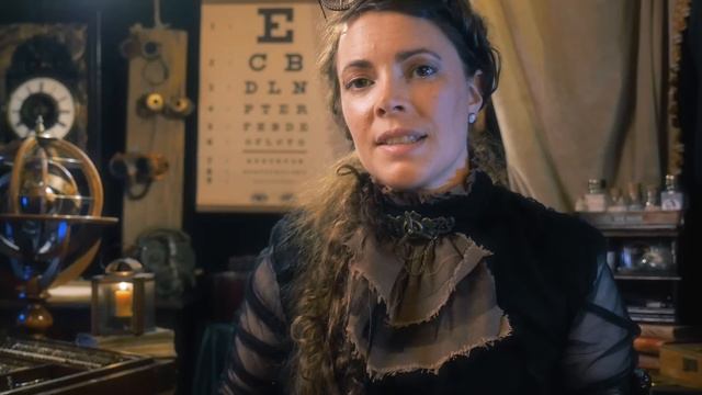 Стимпанк осмотр головы.  ASMR ролевая игра (нос, глаза, лицо и уши)