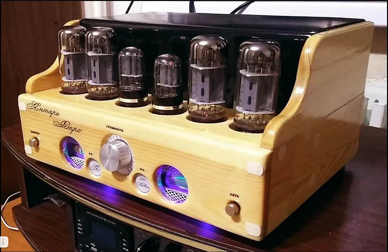 Ламповый двух тактный усилитель на 6н9с + 6п3с-е