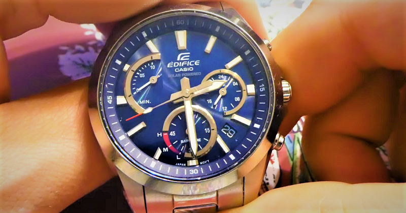 Часы Casio Edifice EFS-S530D-1A отзыв владельца, сколько заряжать солнечную батарею в часах от света