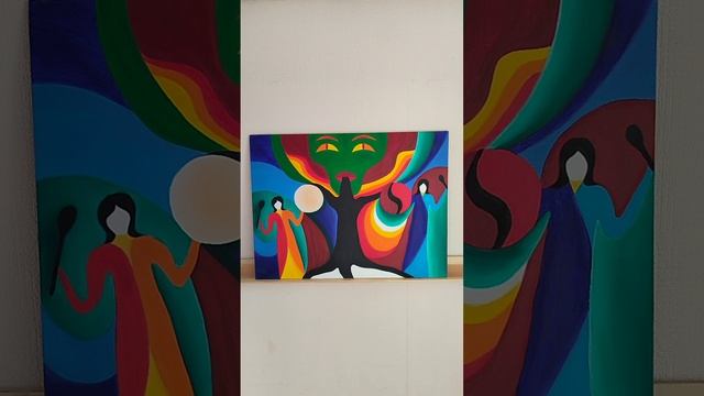 обзор моей картины "Шаманское древо"