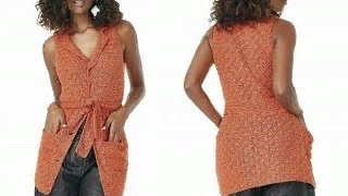 Симпатичный жилет крючком - Вяжем красивый узор крючком для жилета