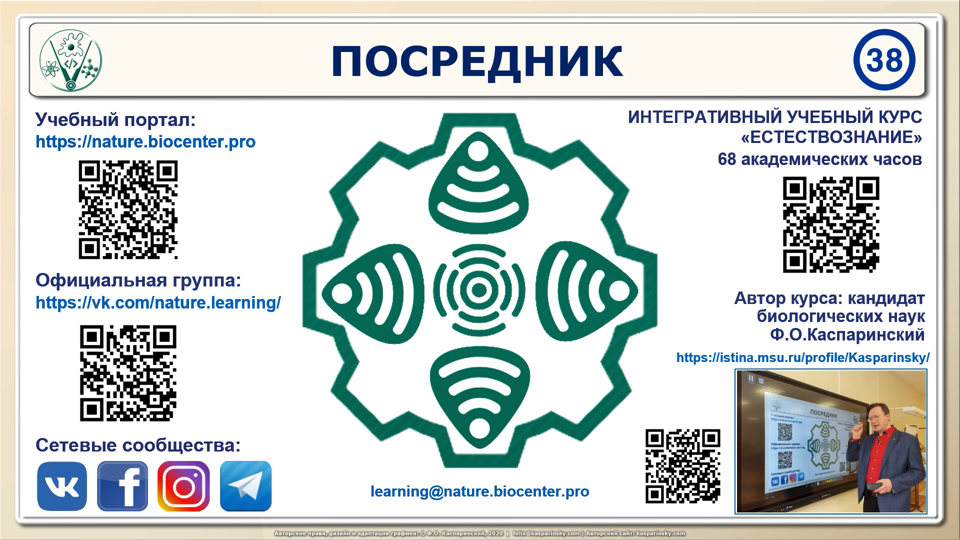 Тема 38. Посредник. Интегративная видеолекция курса “Естествознание” Феликса Каспаринского