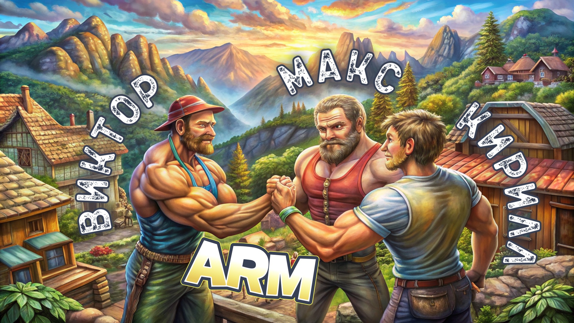 Армрестлинг в маленькой деревушке