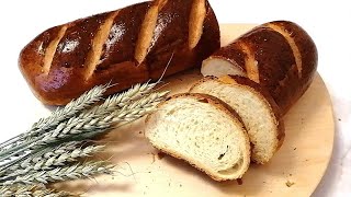 Молочный батон  Быстрый и простой рецепт вкусного хлеба