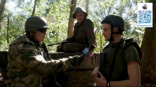 Максим Григорьев встретился с ополченцами ЛНР на реке Северский Донецк