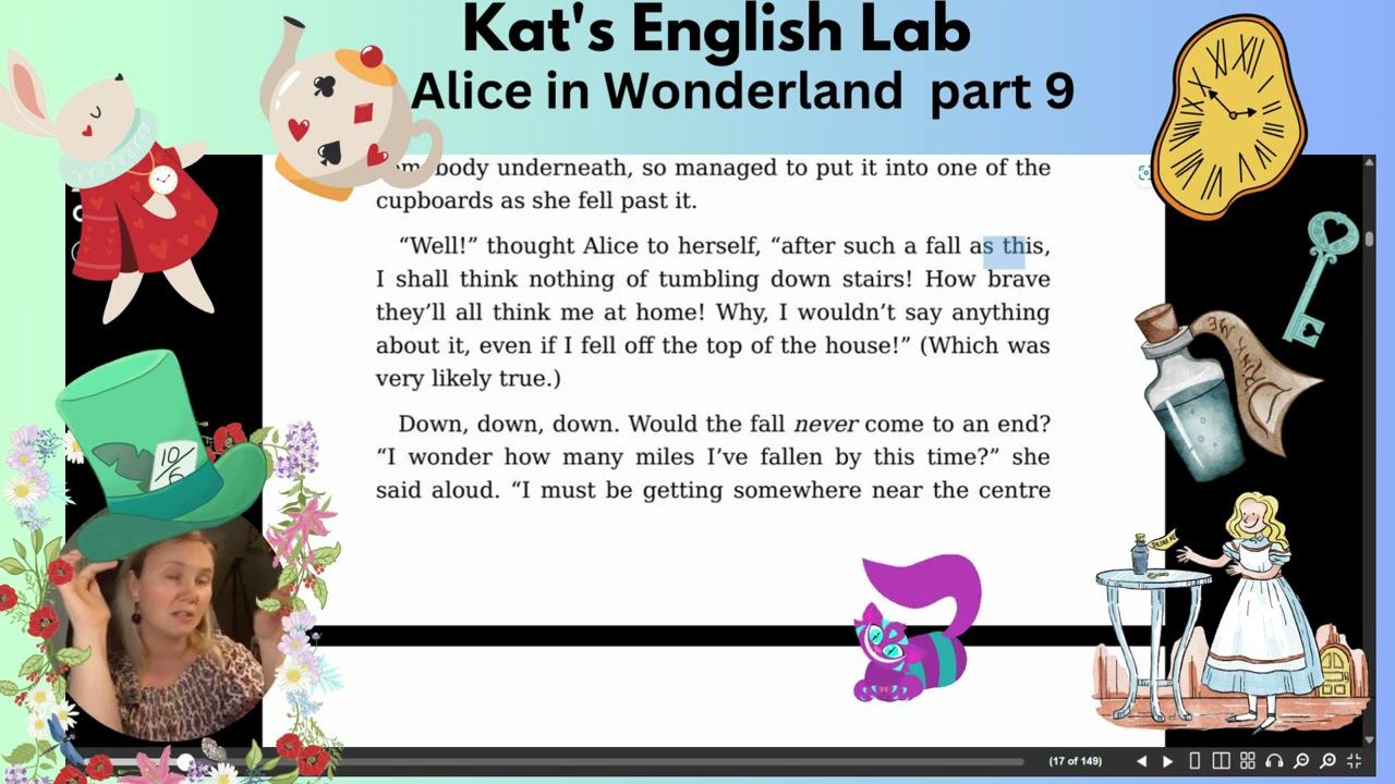 Алиса в стране чудес#9. Английская интонация, произношение, грамматика и разбираем новые слова.