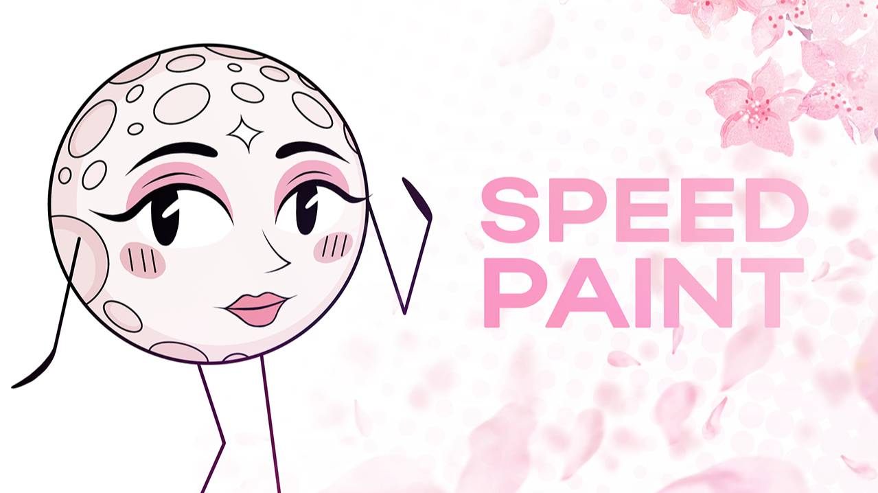 Design mascot "Moona" | SPEEDPAINT
