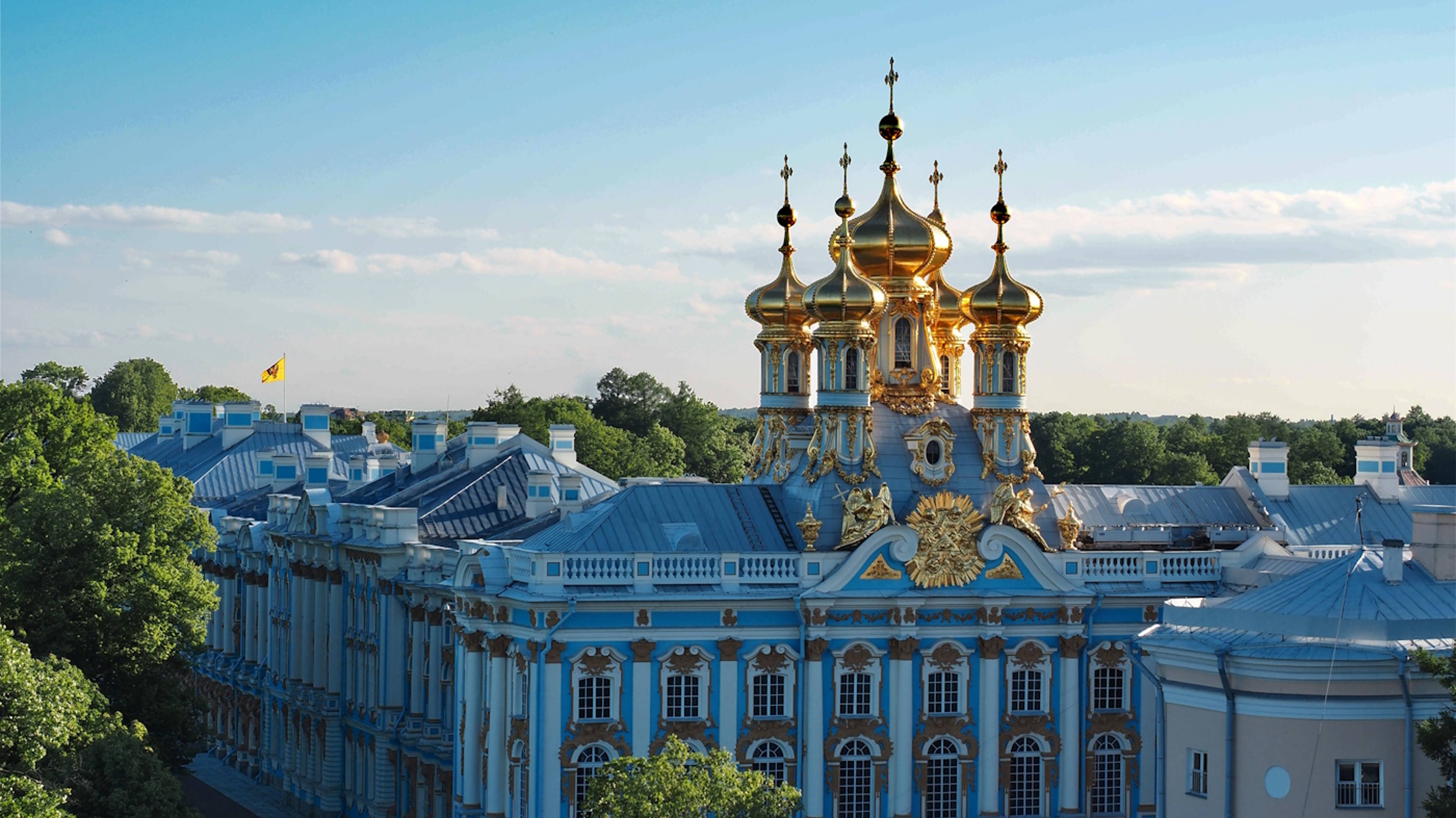 Панорамы города Пушкин с Певческой Водонапорной башни