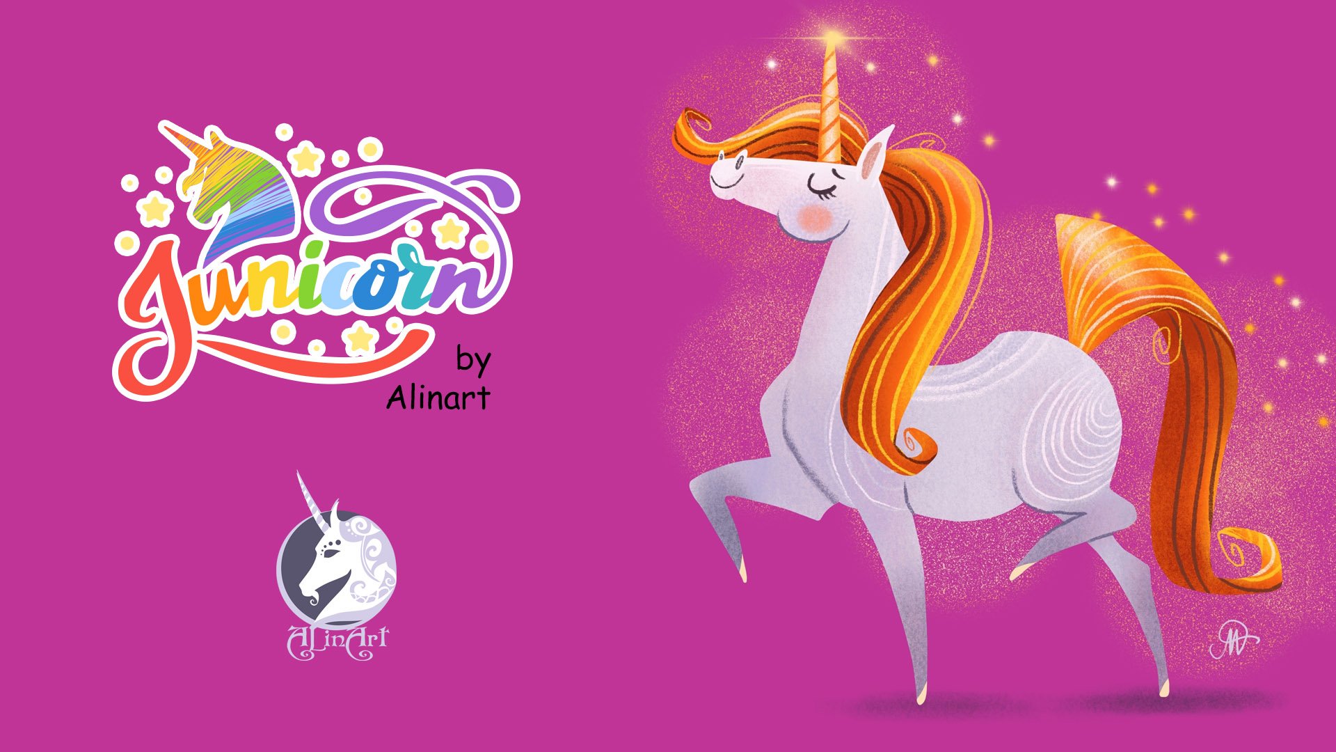 Junicorn #3.  Быстрое рисование уверенного в себе единорога. Арт-марафон по рисованию единорогов.