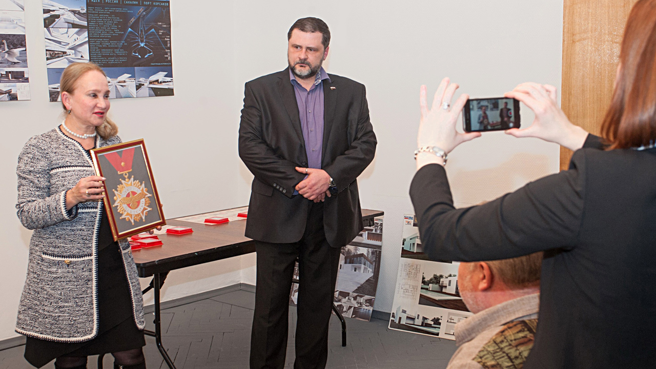 Николай Седнин и Людмила Дьякова. Презентация Ордена "Звезда Виртуоза". 2018