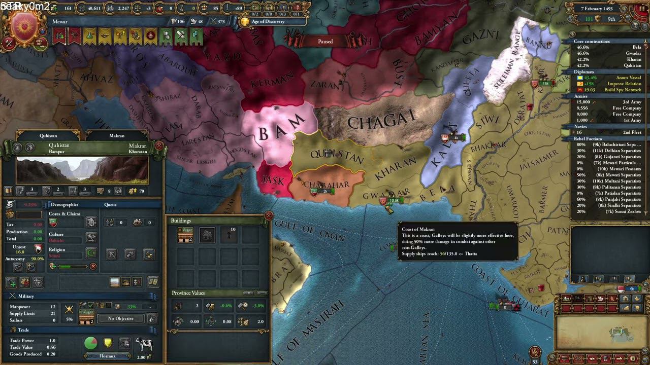 Europe Universalis IV 1.35.6 Mewar. Часть 6. 1492-1515. Крах всех планов.