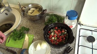 Медленноварка Kitfort KT-206 \ Картошка с грибами