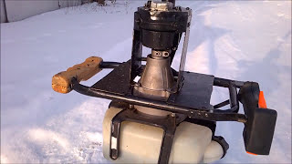 Ледобур из триммера своими руками.