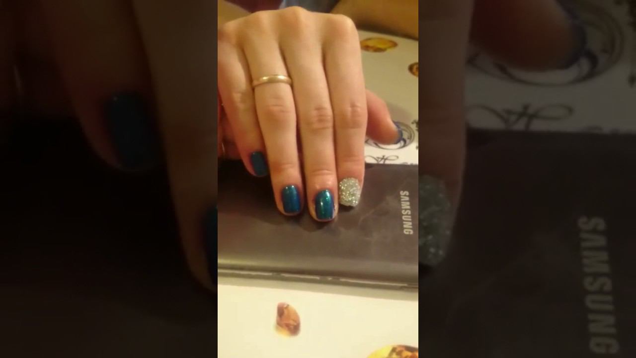 Маникюр со светодиодной наклейкой!!!