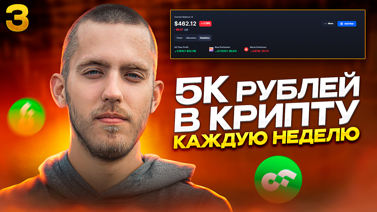 Инвестирую 5000 рублей в Криптовалюту Каждую неделю. Покупаю монету FLOW. Выпуск 3