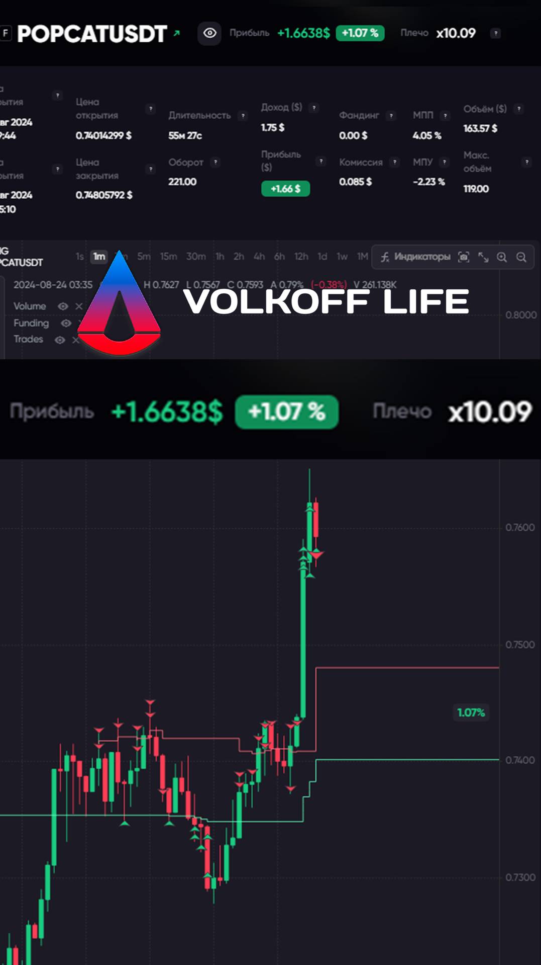Скальперская сделка криптовалюты  #скальпинг #скальпингкриптовалюты #криптовалюта