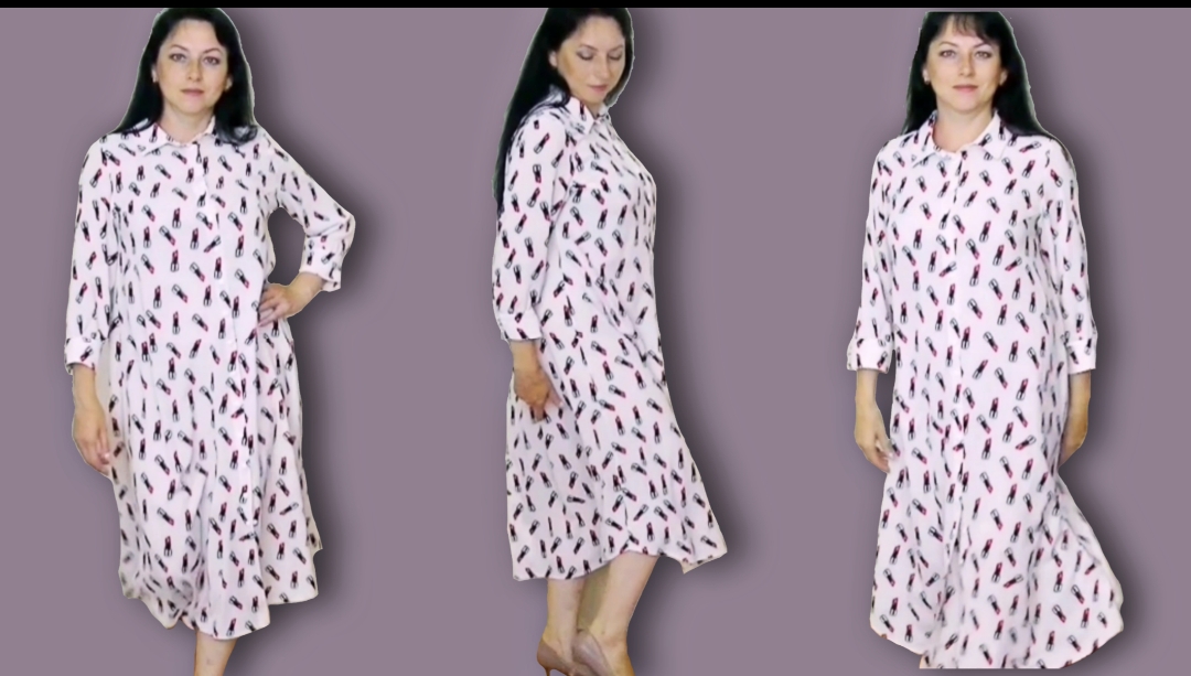 Обзор готового платья-рубашки. Предисловие к мастер-классу "Как сшить платье-рубашку А-силуэта"