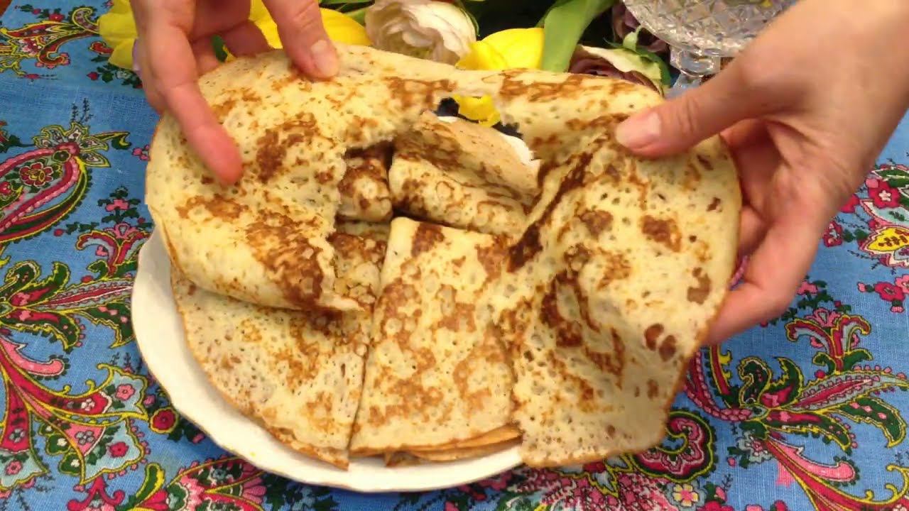 Если добавить в тесто творог, получатся толстые творожные блины