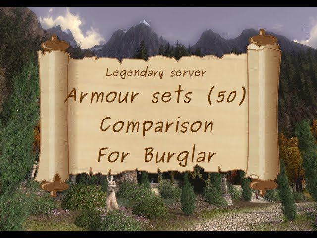 Burglar. Armour Set (50) Comparison on Legendary Server in the LORD OF THE RINGS ONLINE™