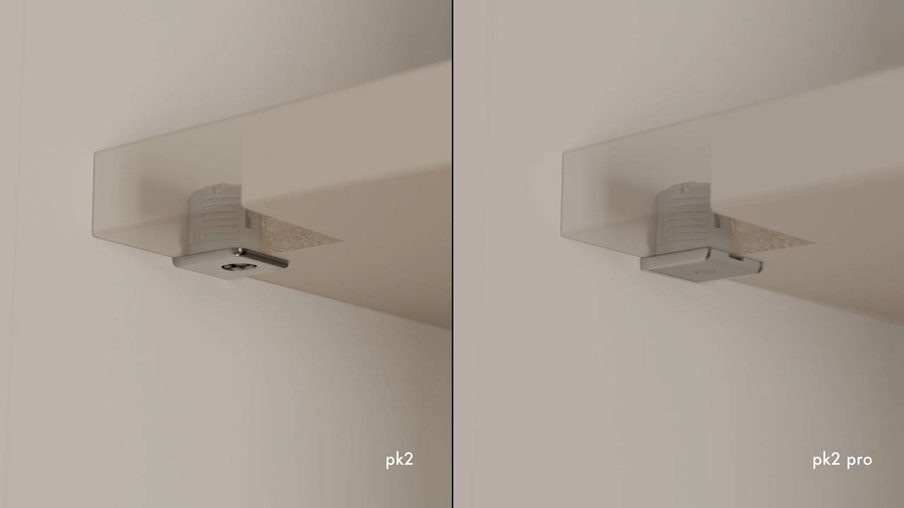 Стяжки-полкодержатели PK2 и PK2 PRO для деревянных полок