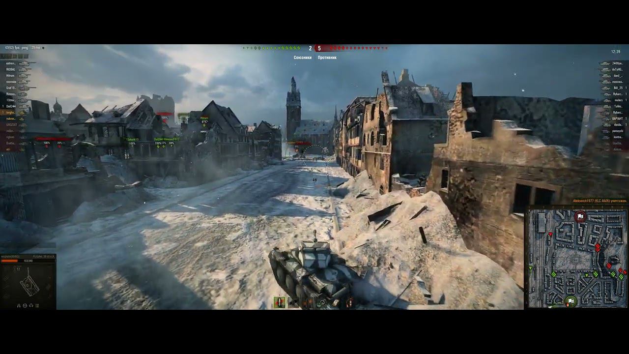 World of tanks 0.8.11 15.02.14 Зимний Химельсдорф  За елкой Pz 38 Na