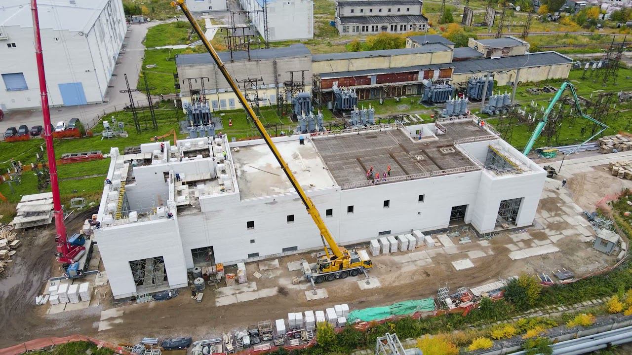 ПС 330 кВ Завод Ильич, устройство монолитного перекрытия 2-го этажа здания ЗРУ