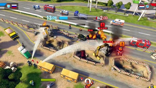 Происшествие на строящемся шоссе! Accident at the motorway construction site! EMERGENCY HQ 1vs1