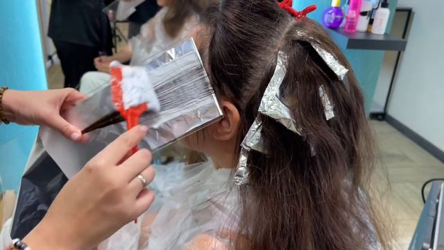 Салонный случай -выполняли окрашивание моим методом треугольники + бразильское окрашивание