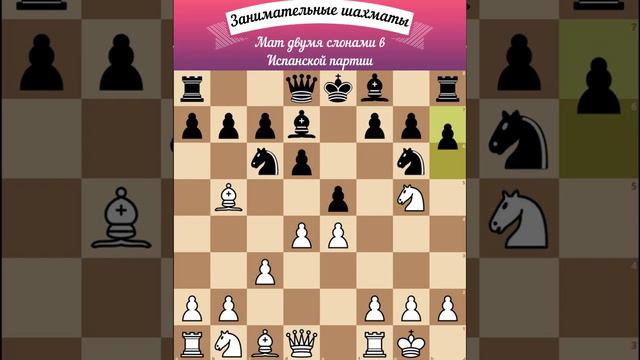 Красивый мат двумя слонами в Испанской партии