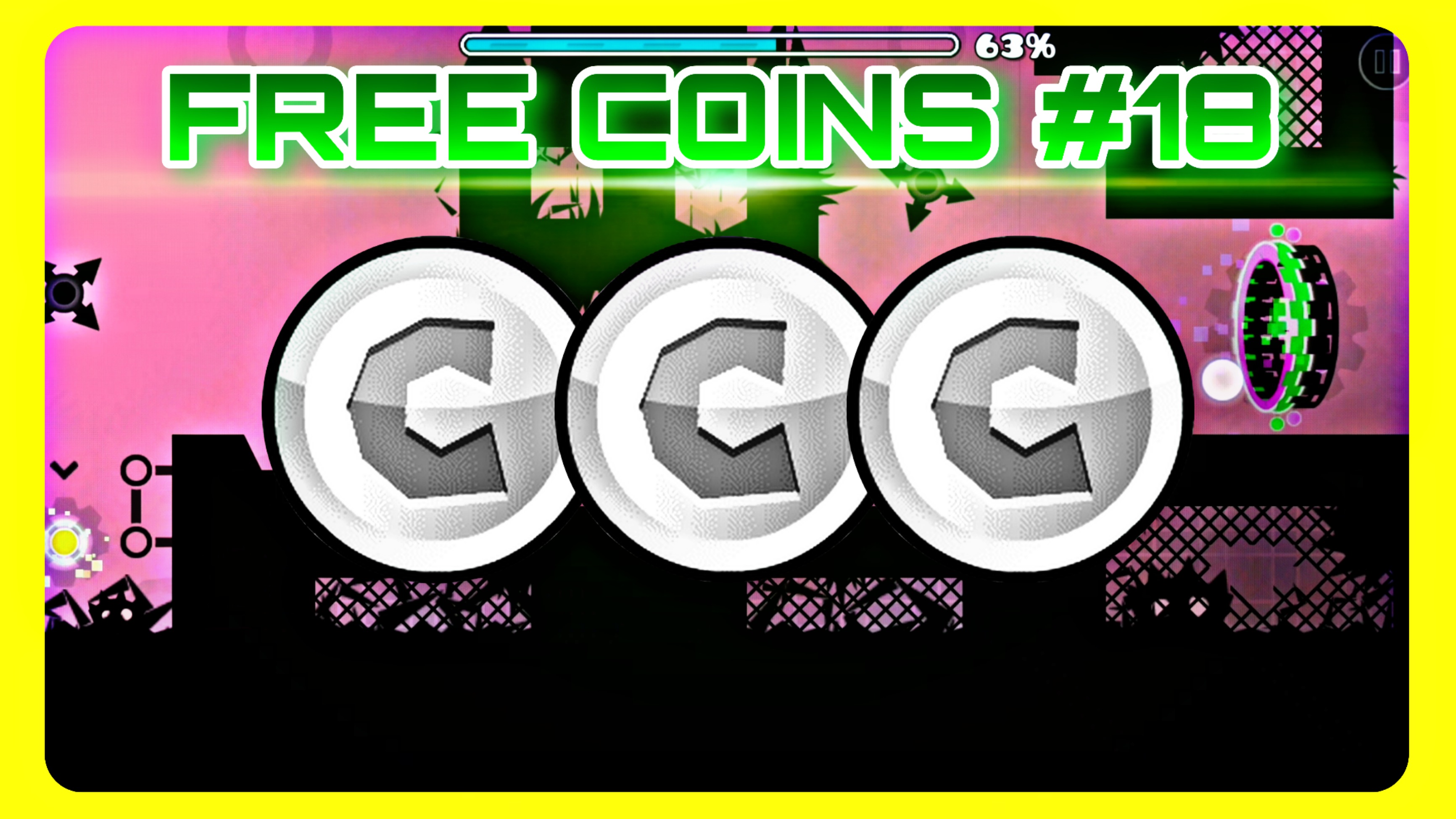 БЕСПЛАТНЫЕ МОНЕТЫ #18: Monsters Shadow by SebasuGD (Hard 4*) [3 coins] | Geometry Dash