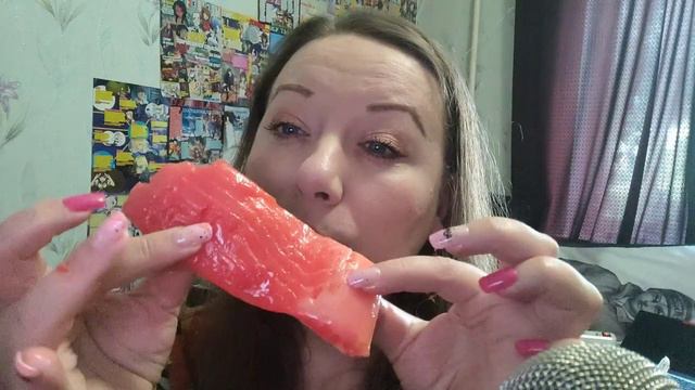 МУКБАНГ СОЛЁНАЯ ФОРЕЛЬ ИТИНГ РЫБА, Шепот, Мурашки АСМР